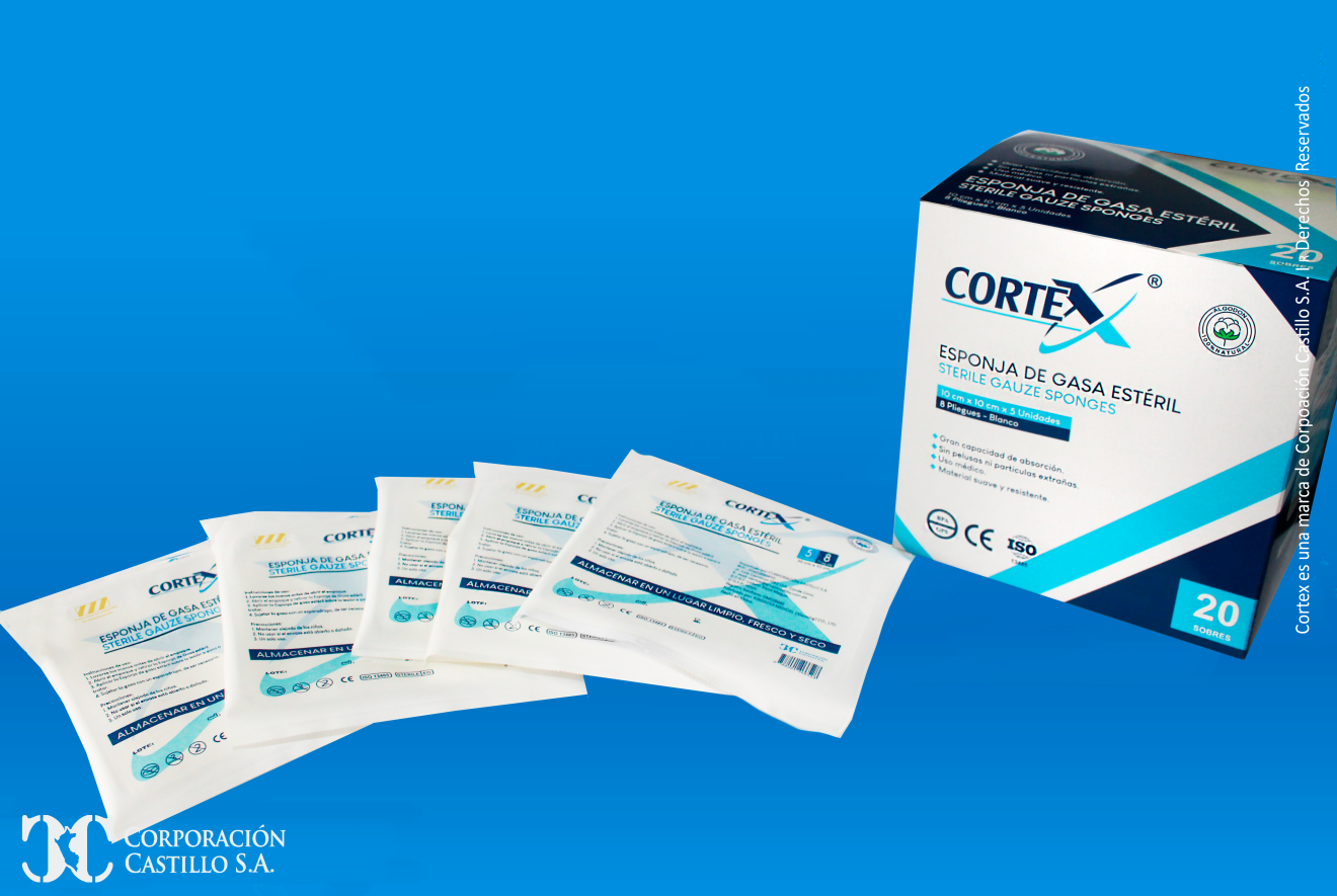 Esponja de Gasa Estéril - 10 cm x 10 cm